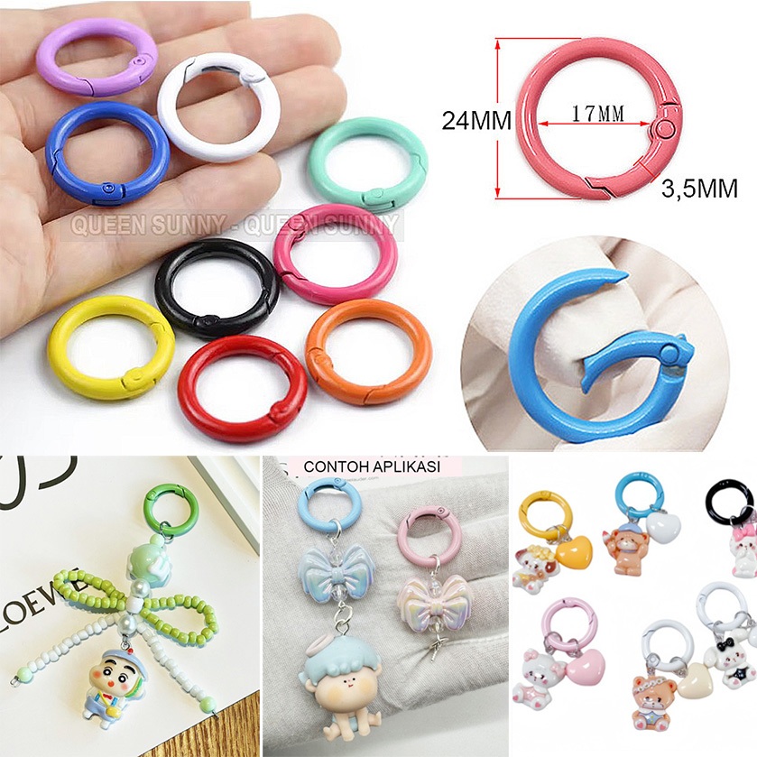 Jual [MURAH KUALITAS BAGUS] 1pc Metal O Ring Bulat Tebal 2,4CM Warna ...