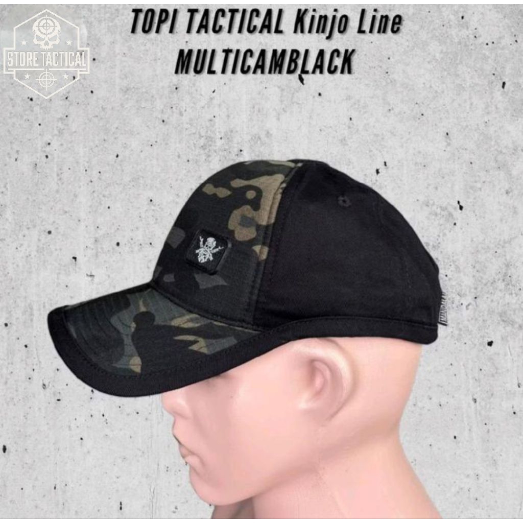 Jual Topi Tactical Kinjo Line Multicamblack / Bisbol cap Tactical Linjo ...