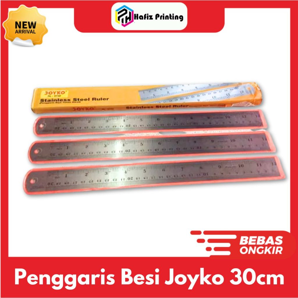 Jual Penggaris Besi Joyko 30 cm / PCS / Ruller Stainless 30cm | Shopee ...