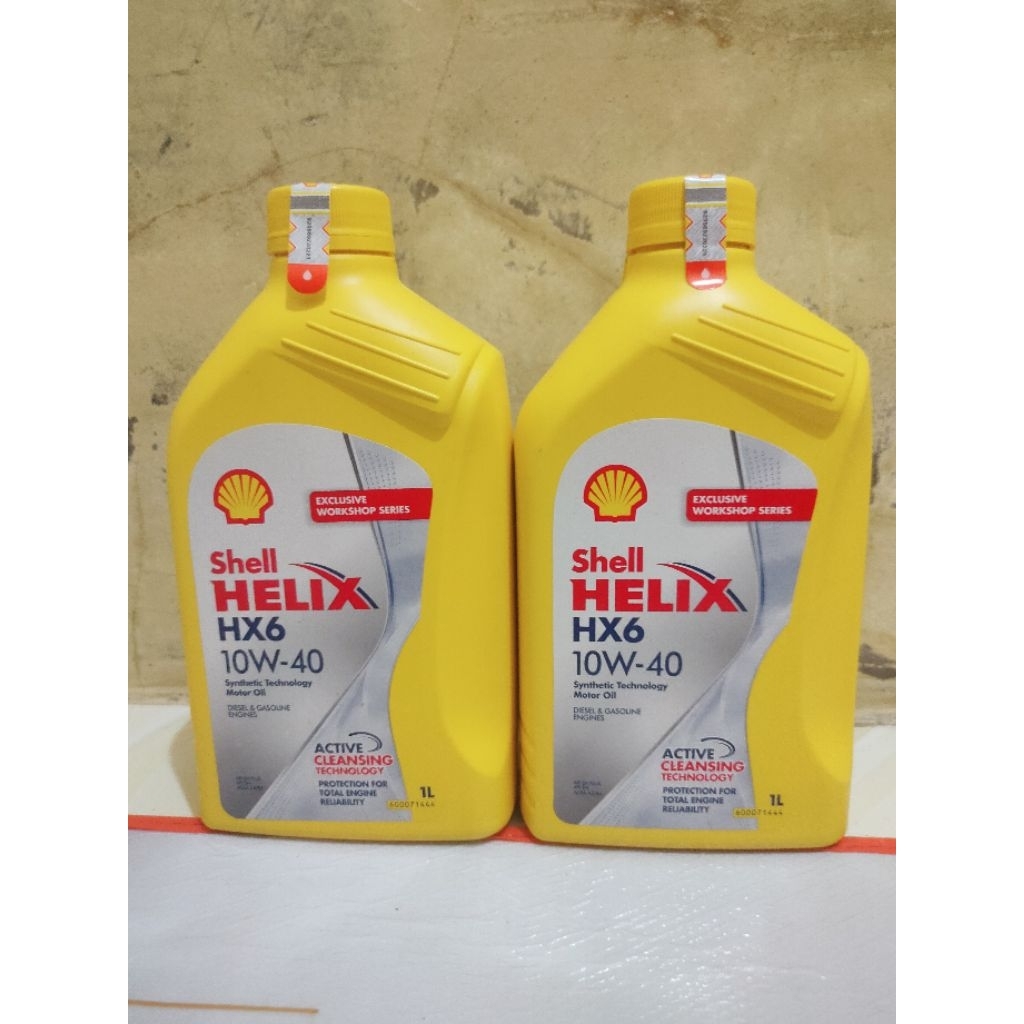 Jual Oli Mesin Shell Helix HX6 SAE 10W-40 1L 1Liter Oli Mesin Bensin ...