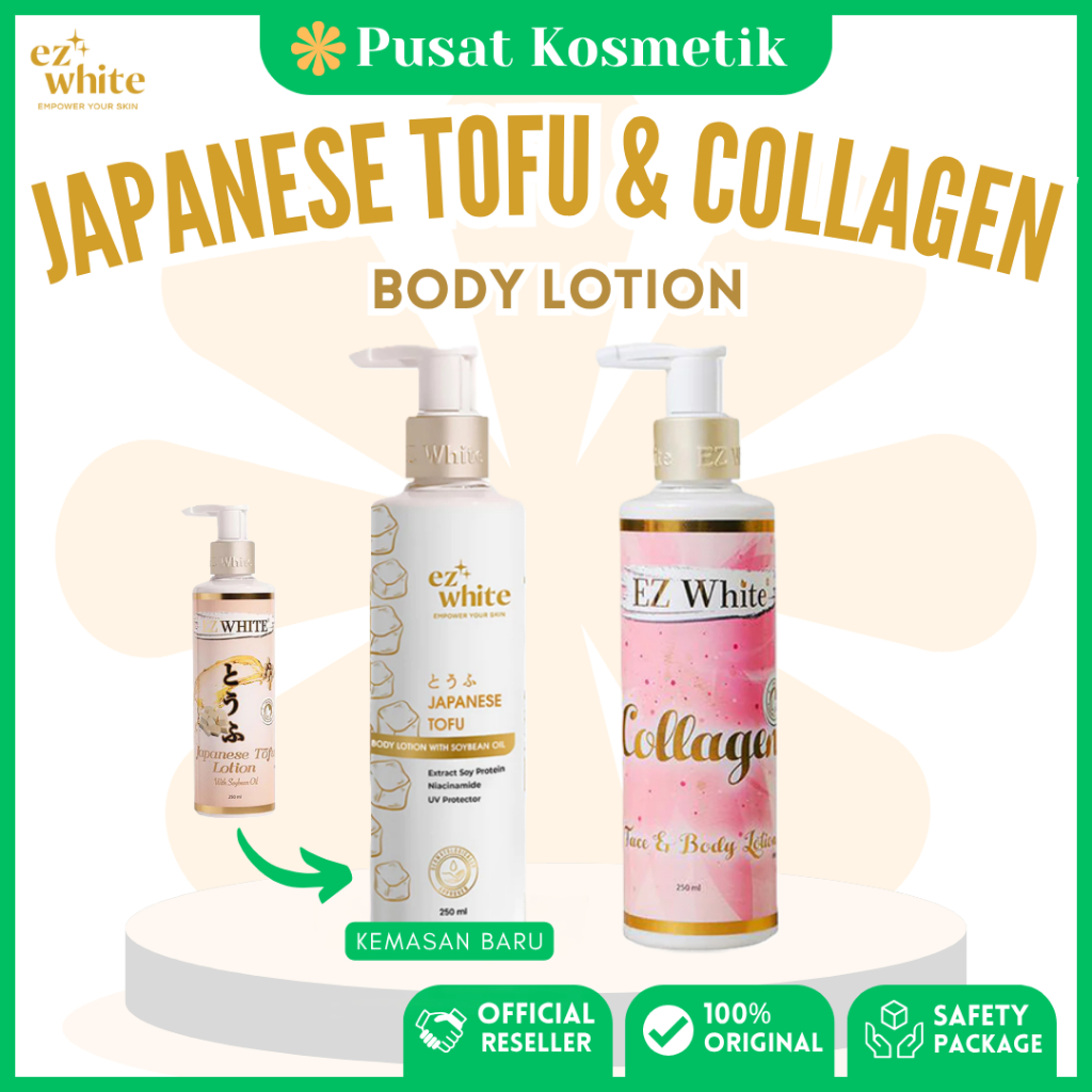 Jual EZ WHITE Japanese Tofu Brightening & Collagen Body Lotion ...