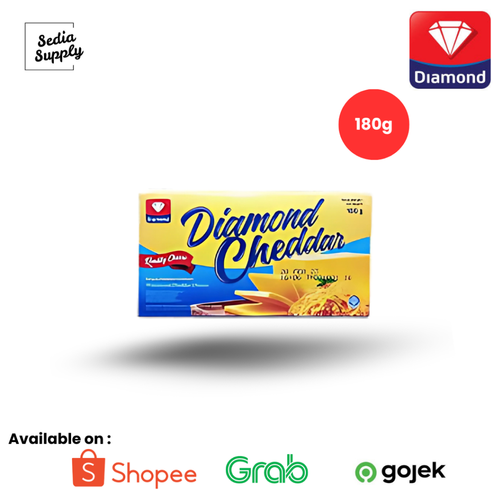 Jual Cheddar Cheese DIamond 180g | Shopee Indonesia