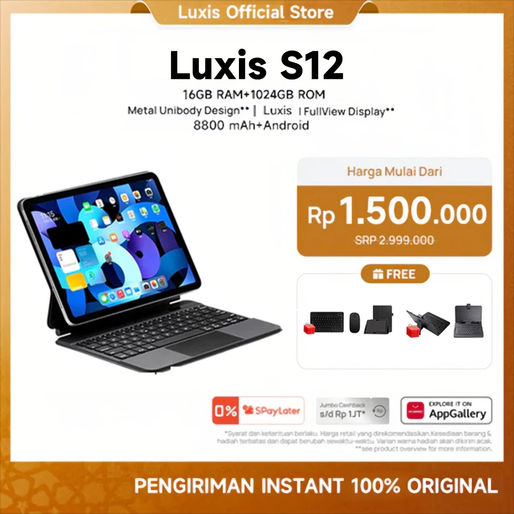 Jual 【Free Mouse Keyboard Case】Luxis Tablet S12 (16GB+1024GB)11.6inch ...