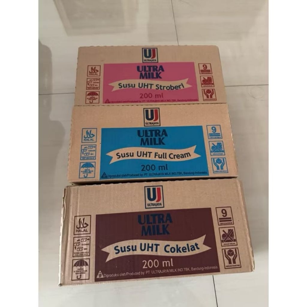 Jual UHT Susu Ultra Milk 200 Mil ISI 24 Pcs | Shopee Indonesia