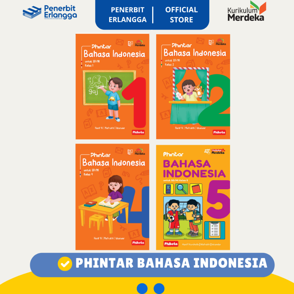 Jual [Erlangga Official] Phintar Bahasa Indonesia Merdeka Sd/Mi kelas 1 ...