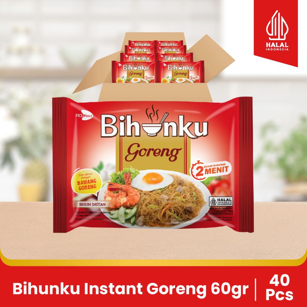 Jual Bihunku Instant - Goreng - 1 karton - 40 Pcs - 60gr | Shopee Indonesia