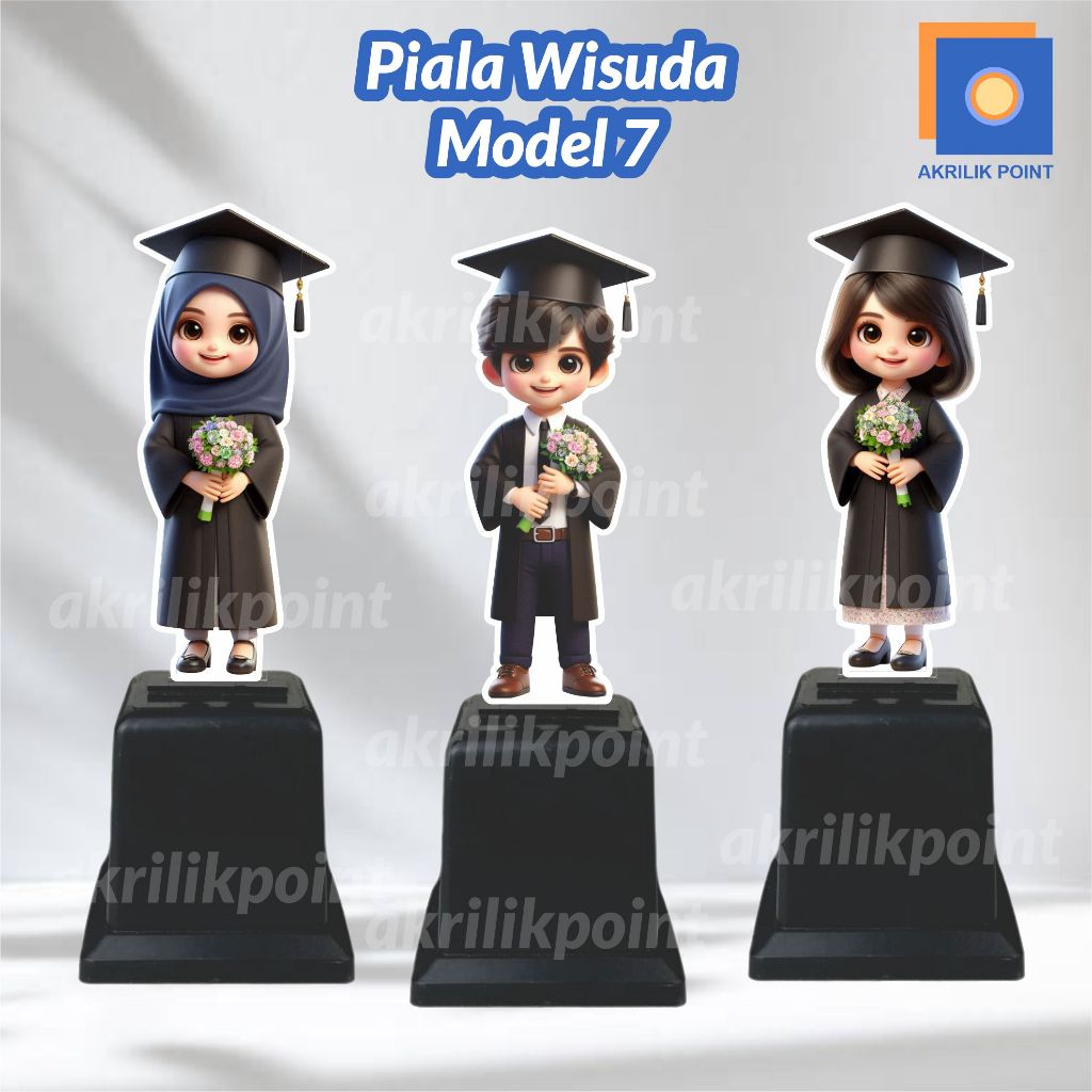 Jual PIALA WISUDA AKRILIK GRADUATION Model 7 | Vandel Kelulusan Wisuda ...