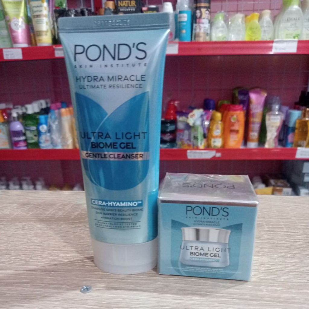 Jual PONDS HYDRA MIRACLE ULTRA LIGH BIOME GEL GENTLE CLENSER/ULTRA ...