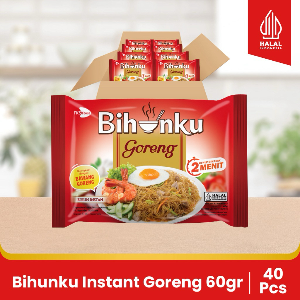 Jual Bihunku Instant - Goreng - 1 karton - 40 Pcs - 60gr | Shopee Indonesia