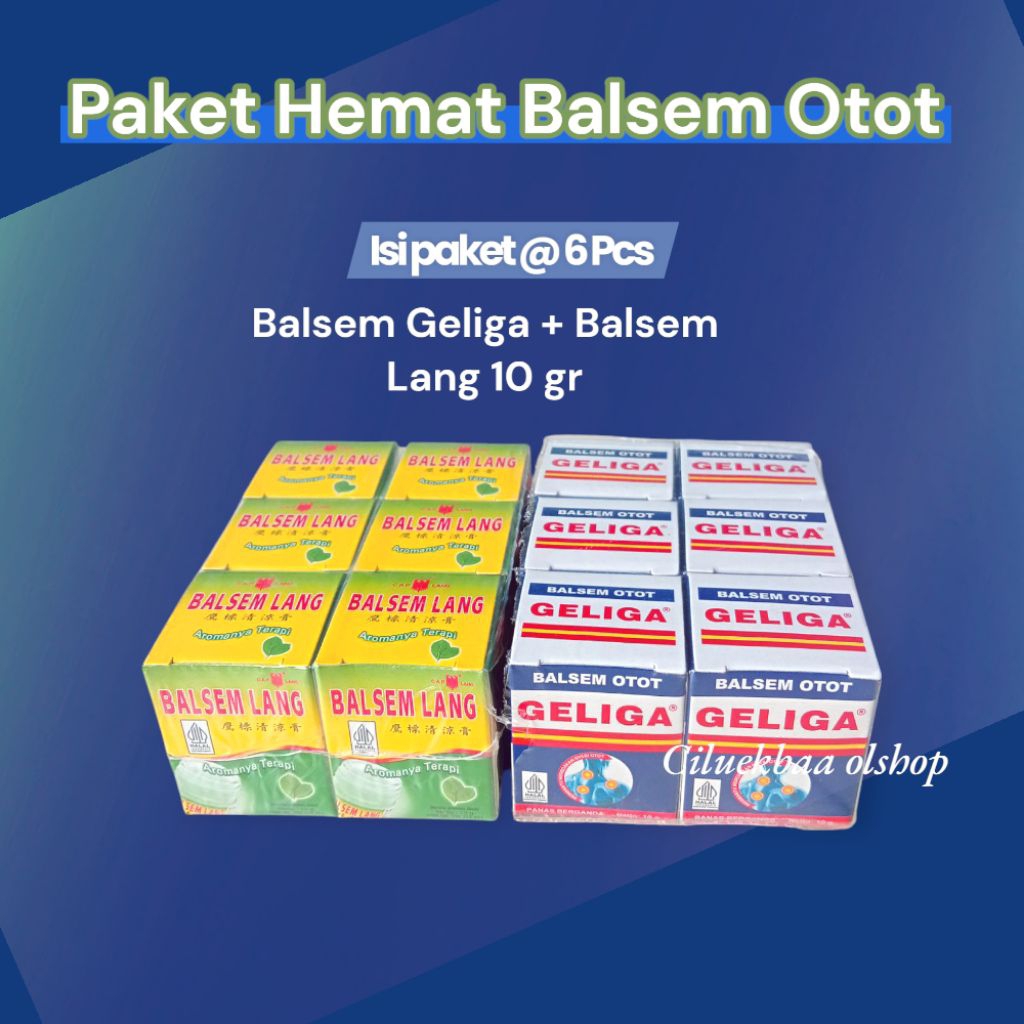 Jual Paket Hemat Balsem Otot Geliga /balsem Lang 10 gr | Shopee Indonesia