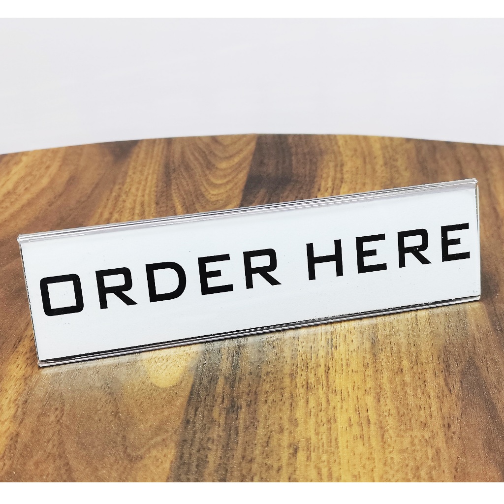 Jual stand papan sign tulisan reserved order here name tag papan nama ...