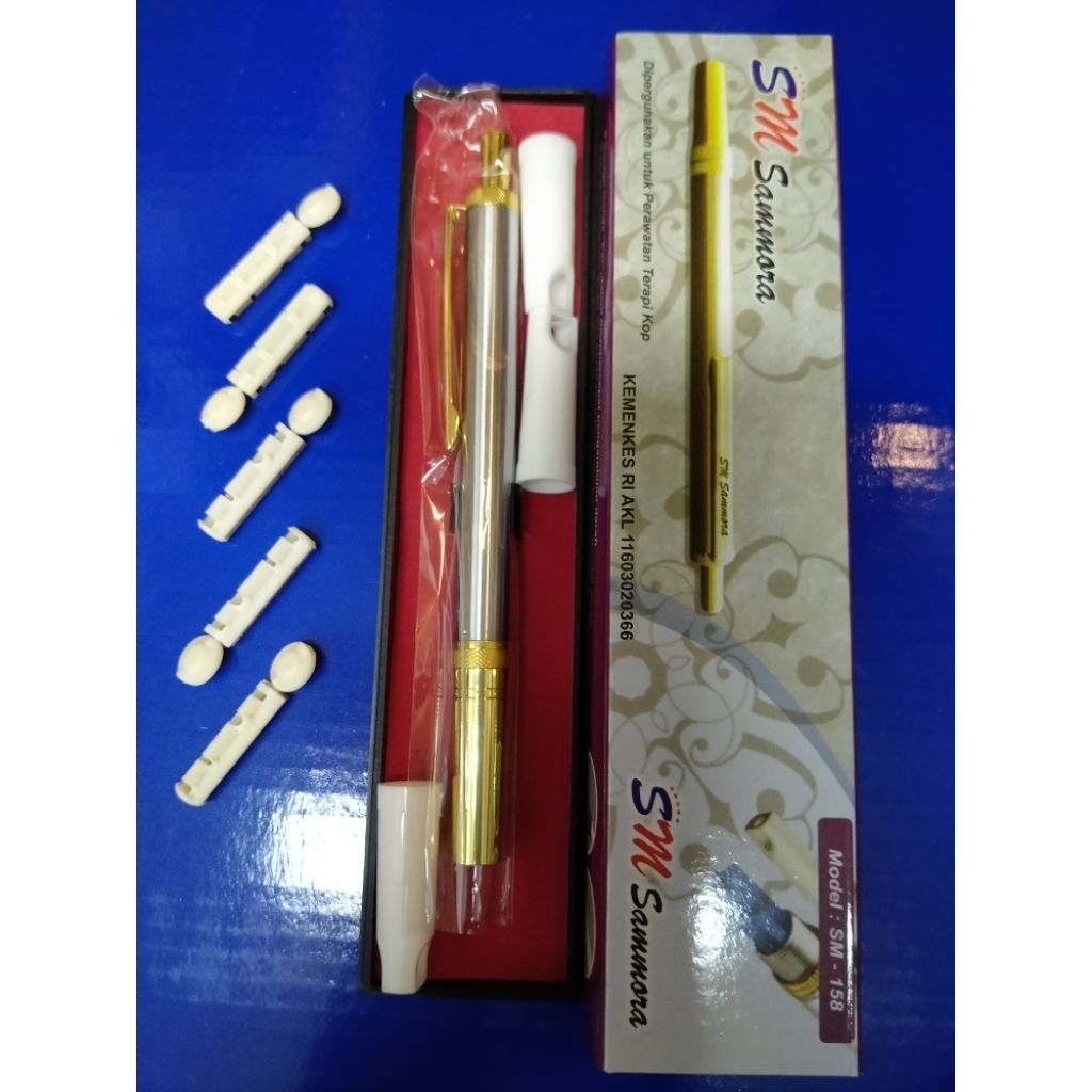 Jual Pen Bekam Sammora SM 158 - Bonus 5 pcs Jarum Bekam Ambil Darah 21G ...