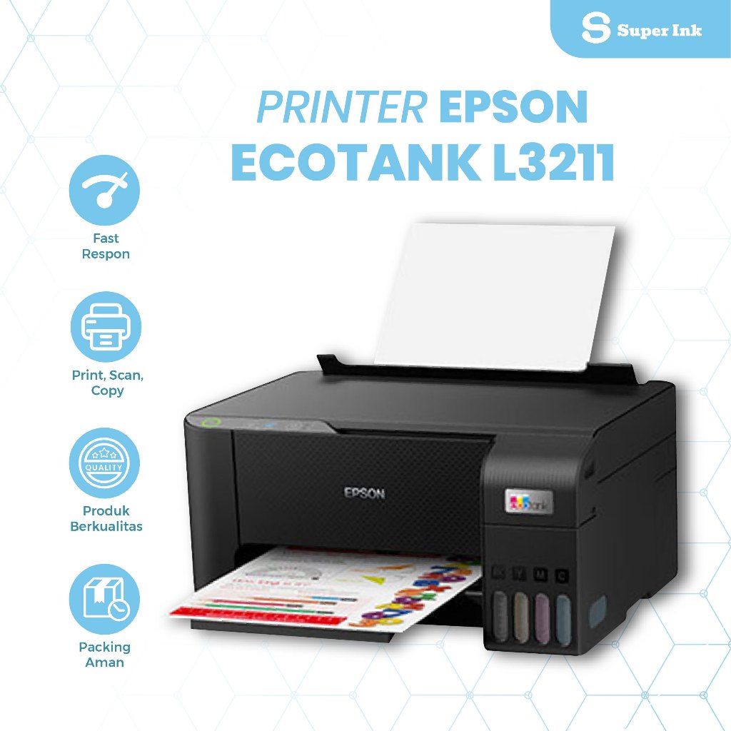 Jual Epson Printer L3211 Ink Tank Print Scan Copy All In One Pengganti L3210 Garansi Resmi ...