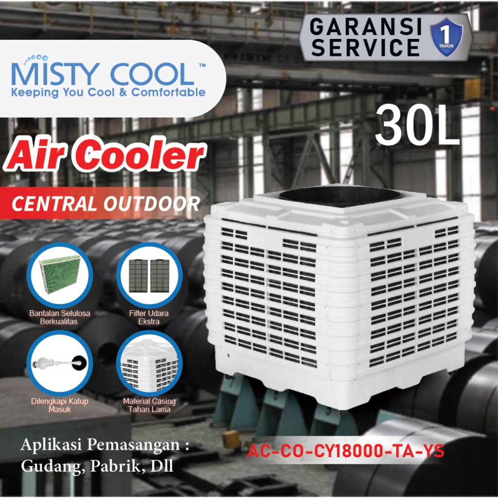 Jual Air Cooler Industri kapasitas 30 liter Untuk Ruangan 100M2 ...
