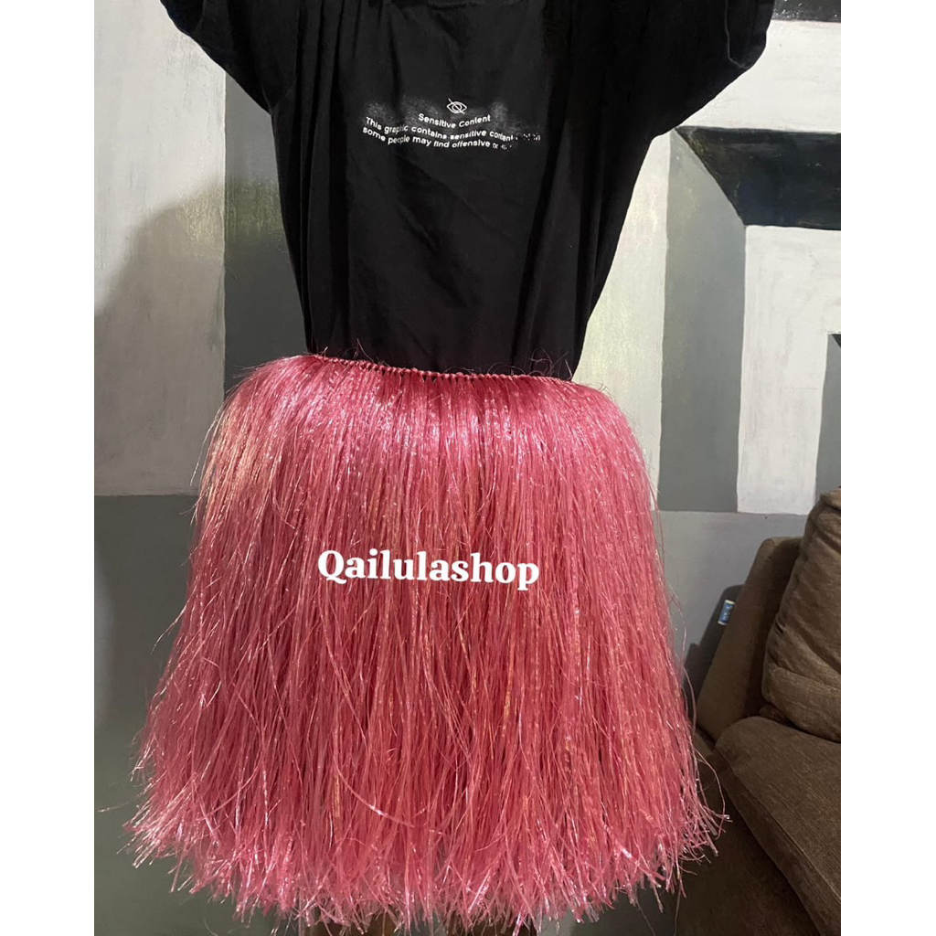 Jual rok rumbai tali rafia / rok hula tali rafia ukuran anak tk, anak ...