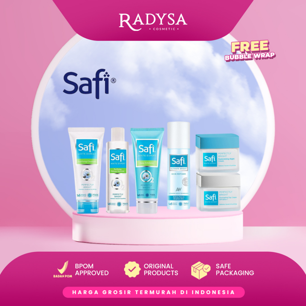 Jual 𝐑𝐀𝐃𝐘𝐒𝐀 - Safi Ultimate Bright / Safi White Expert | Cleanser Exfoliator Essence Refiner Day ...