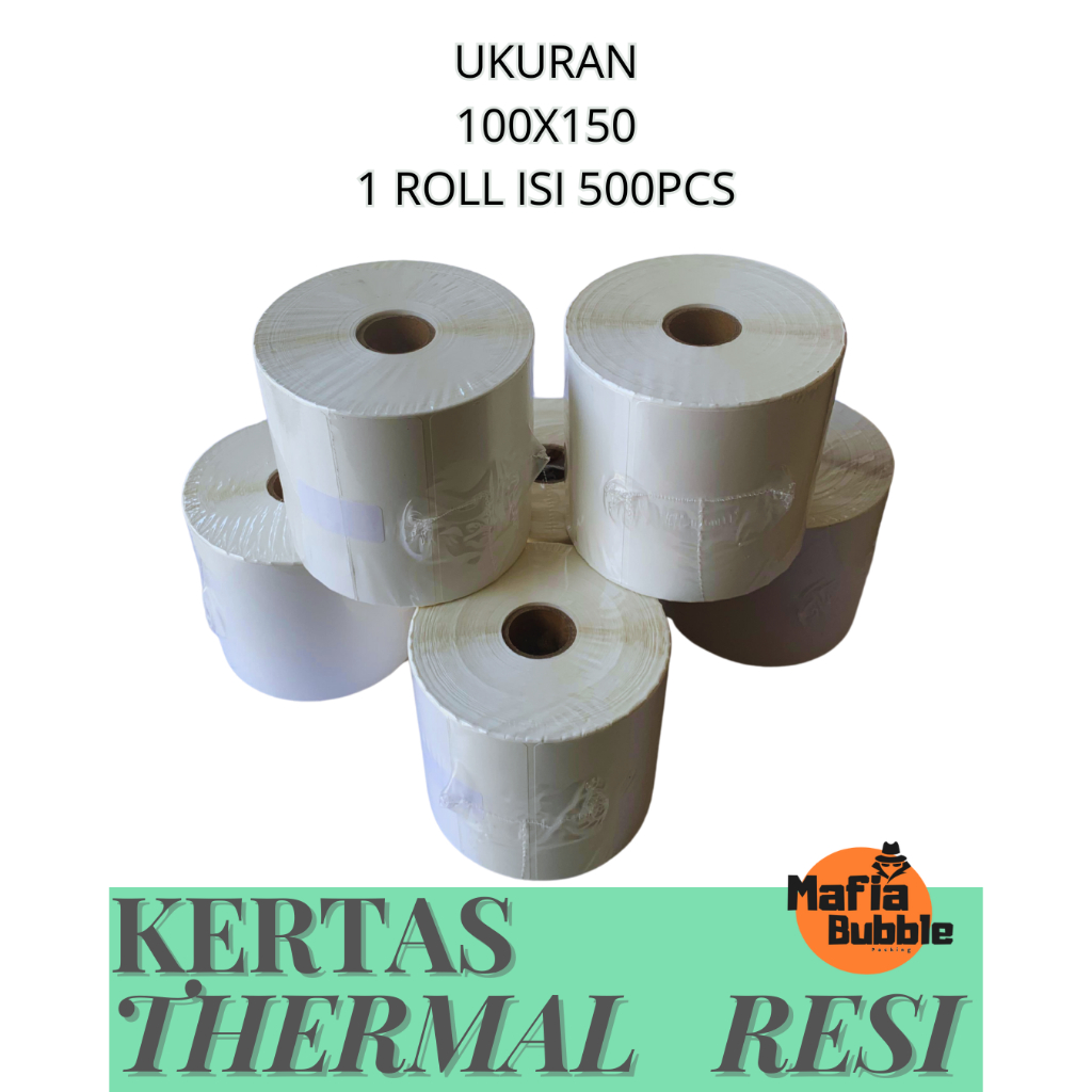 Jual Kertas Thermal atau kertas resi barcode ukuran 100x150 | Shopee ...