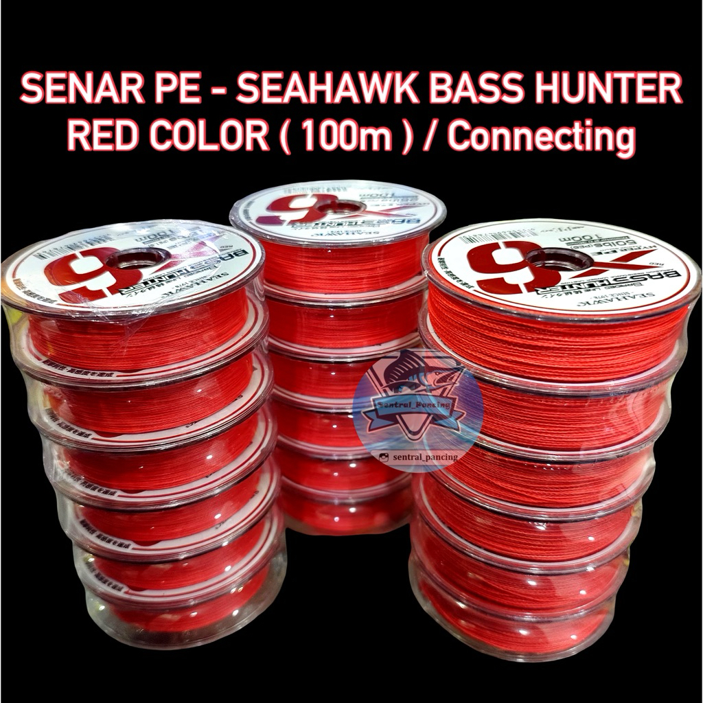 Jual SENAR PE - FISHING LINE SEAHAWK BASS HUNTER X6 ( RED COLOUR ...