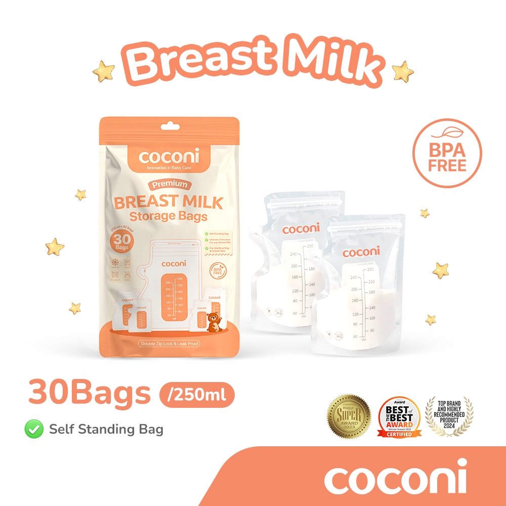 Jual Coconi Premium Breast Milk Storage Bags 250ml 30bags | Kantong Asi ...