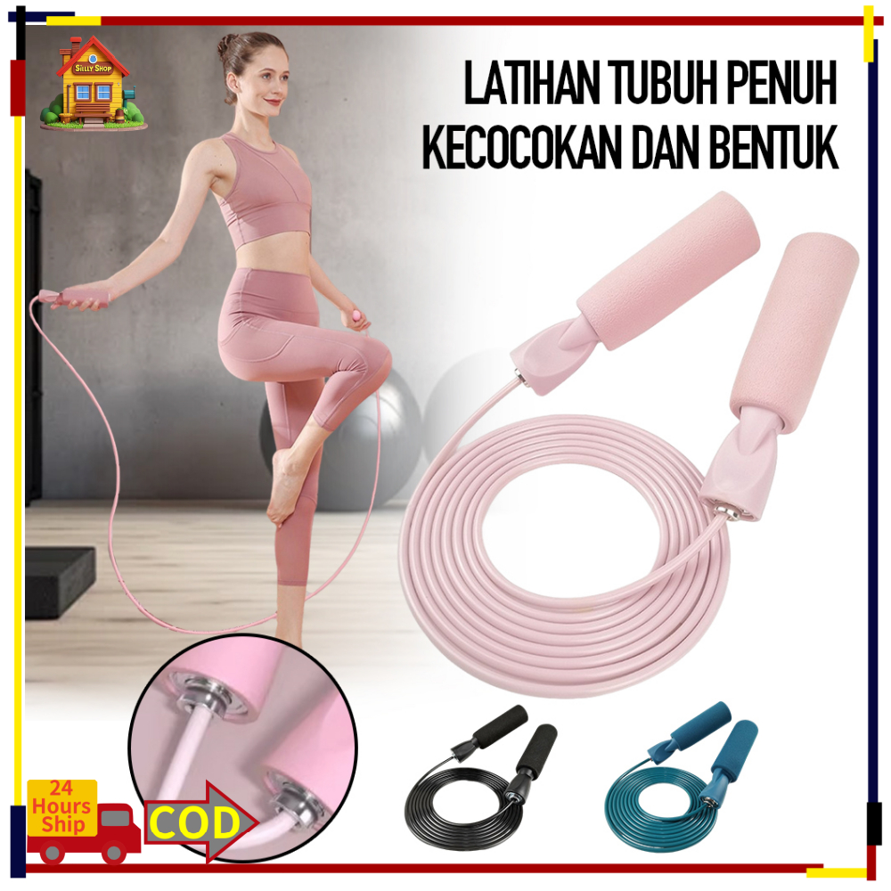 Jual Jump Rope Skiping 2.8M Workout Lompat Tali Skipping Baja Portable ...