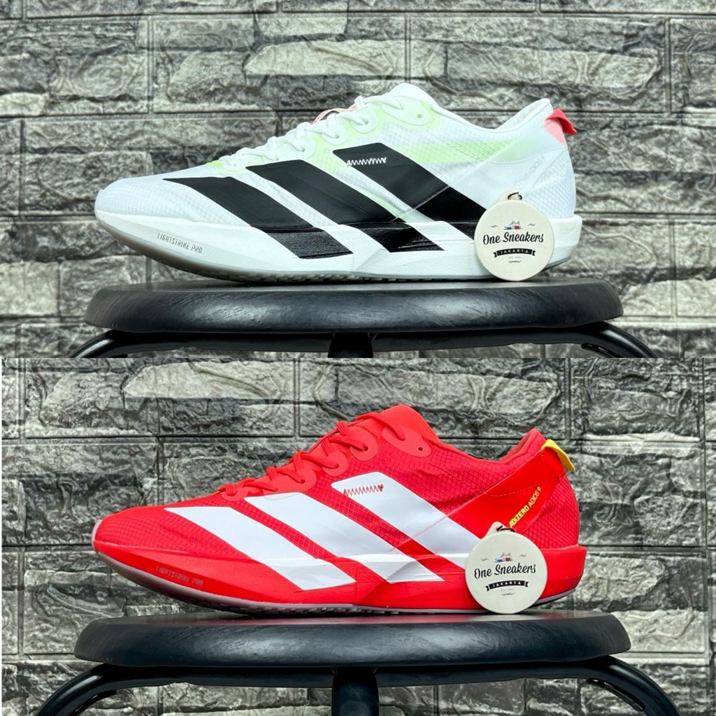 Jual SEPATU LARI ADIZERO ADIOS 9 RED WHITE | Shopee Indonesia