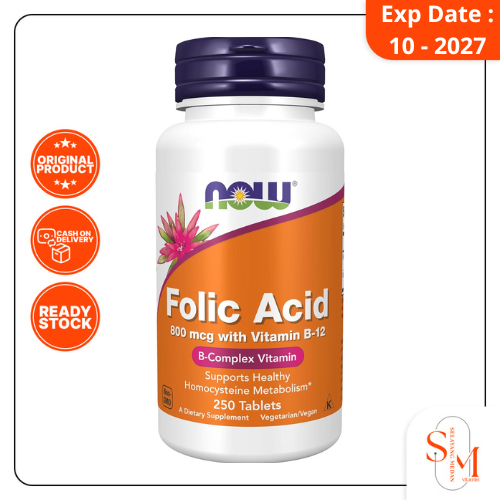 Jual Now Vitamin Asam Folat Folic Acid 800 mcg + B12 250tabs - B ...