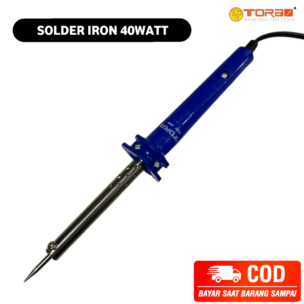 Jual Solder Listrik Plastik 40 watt soldering Iron Merk Tora Alat Patri ...