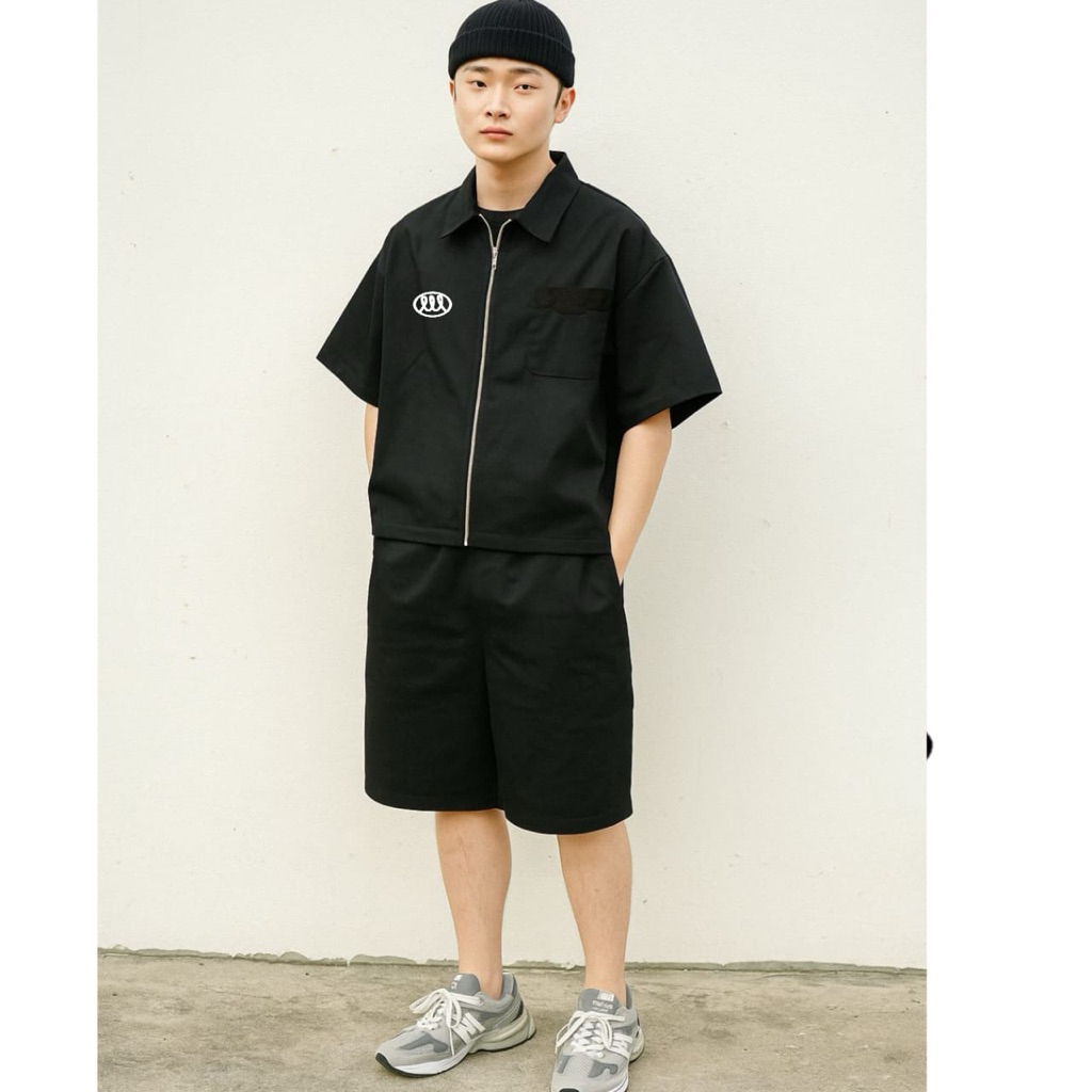 Jual Wardkick Boxy Work Shirt Logo White Black | Shopee Indonesia