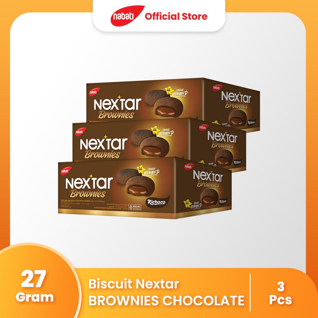Jual [Bundle Pack Isi 3] Nextar Brownies Richoco 27gr | Shopee Indonesia