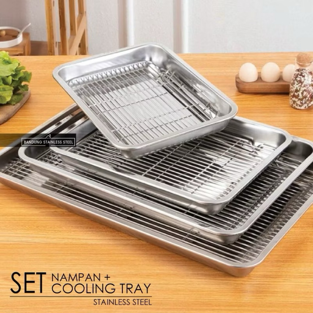 Jual Cooling Rak Dan Wadah Peniris Minyak Makanan Gorengan Bahan ...