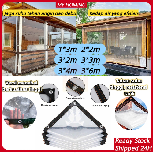 Jual 【Ready stock】COD Terpal Plastik Bening /Plastik UV Green House ...