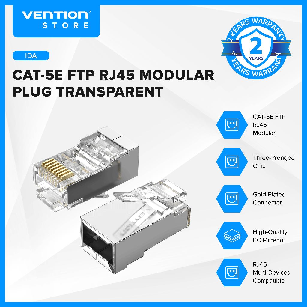Jual VENTION - Kepala Kabel LAN RJ45 Cat6 Cat6A UTP FTP Modular Plug ...