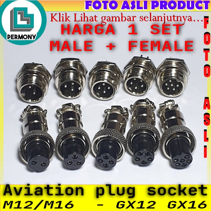 Jual Aviation Plug GX12 GX16 Connector CB Male Female 2 3 4 5 6 7 8 Pin Konektor | Shopee Indonesia