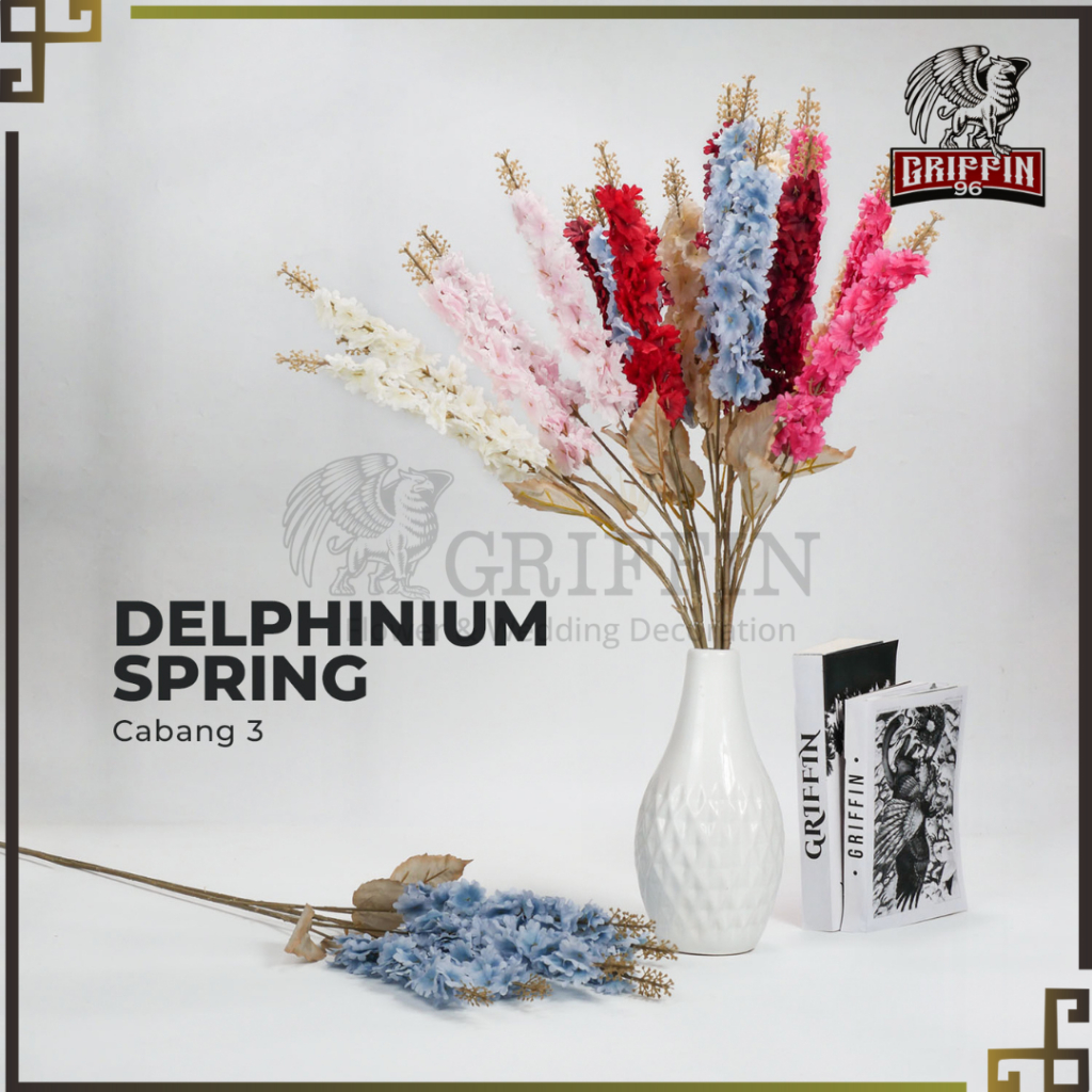 Jual Delphinium Cabang 3 Bunga Hyacinth Imitasi Palsu Sedap Malam ...