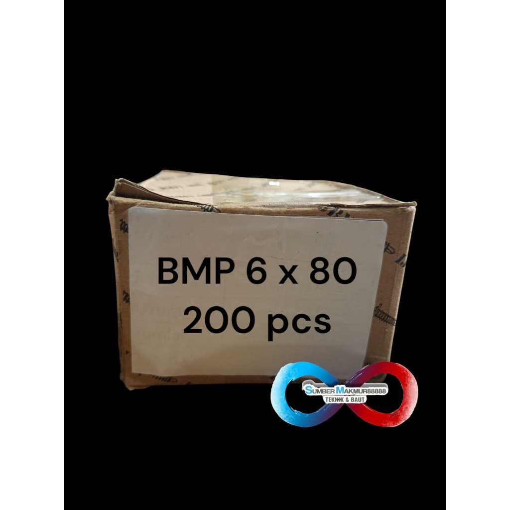Jual BOX - baut mur putih / bmp M 6×80 ( isi 200 pcs ) | Shopee Indonesia