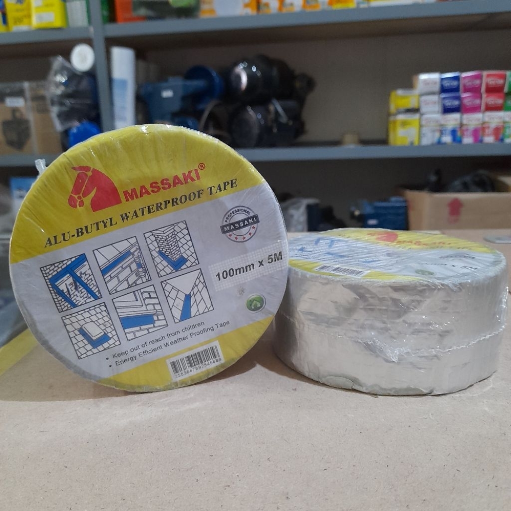 Jual MASSAKI Alu-butyl Waterproof Tape / Isolasi tahan air lebar 5 cm ...