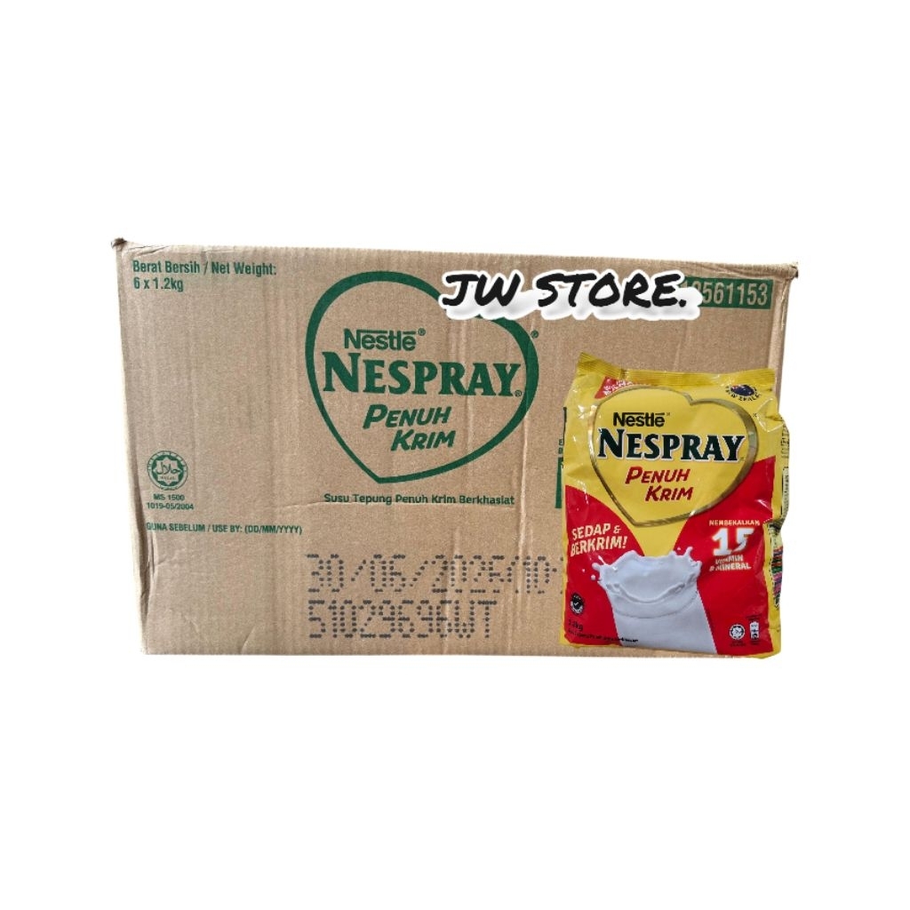 Jual Susu Nestle Nespray Full Cream 1Dus (6bags x 1,2KG) | Shopee Indonesia