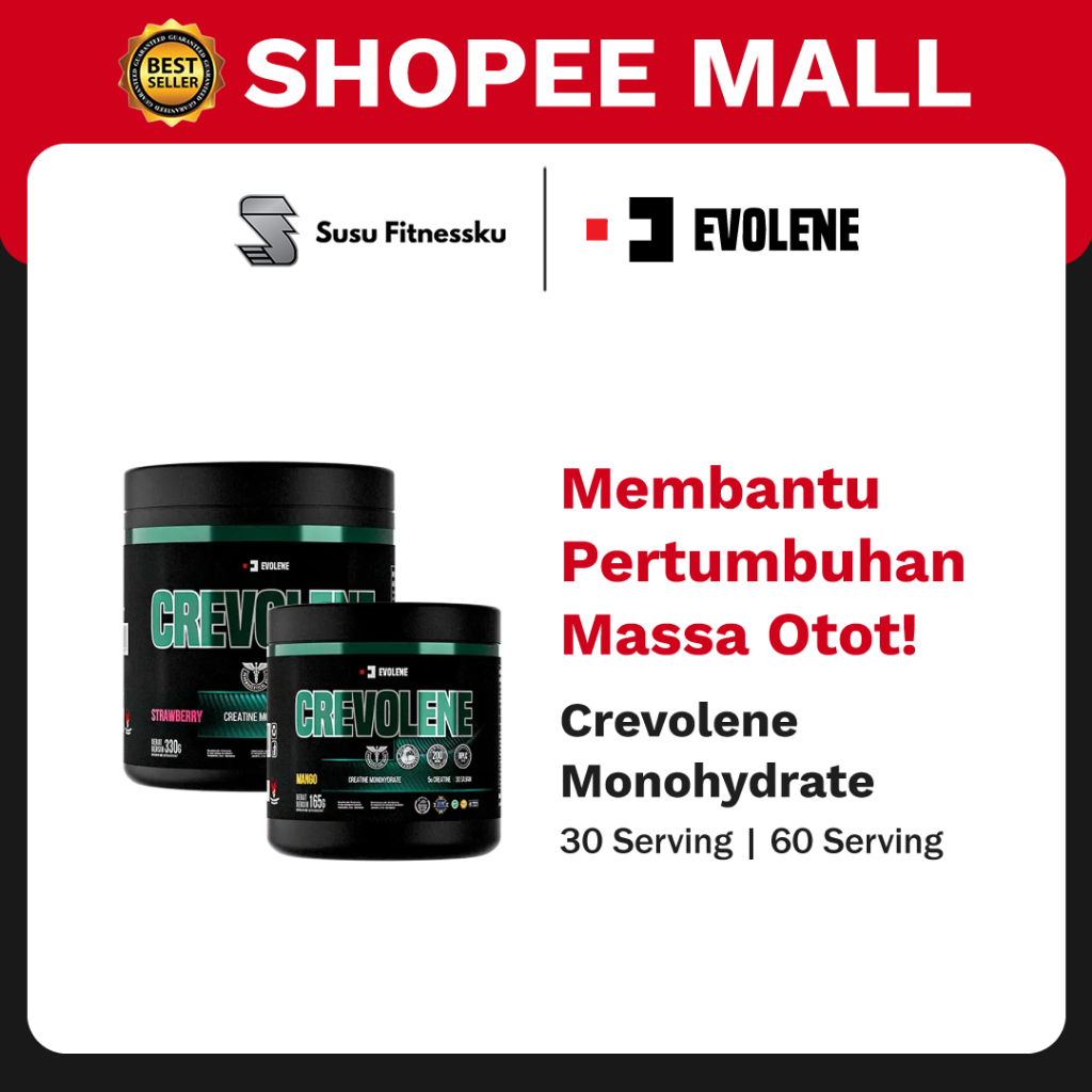 Jual Evolene - Crevolene Monohydrate - Creatine - Menambah Massa Otot ...