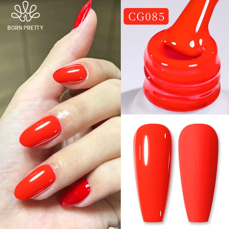 Jual BORN PRETTY Orange Red Gel Polish 10ml Merah Orange Kutek Gel Cat ...