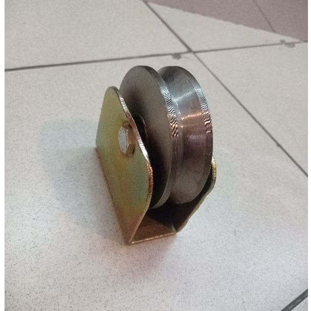 Jual roda pagar besi /roda besi /roda gerbang/roda pagar 3 inchi ( rel ...
