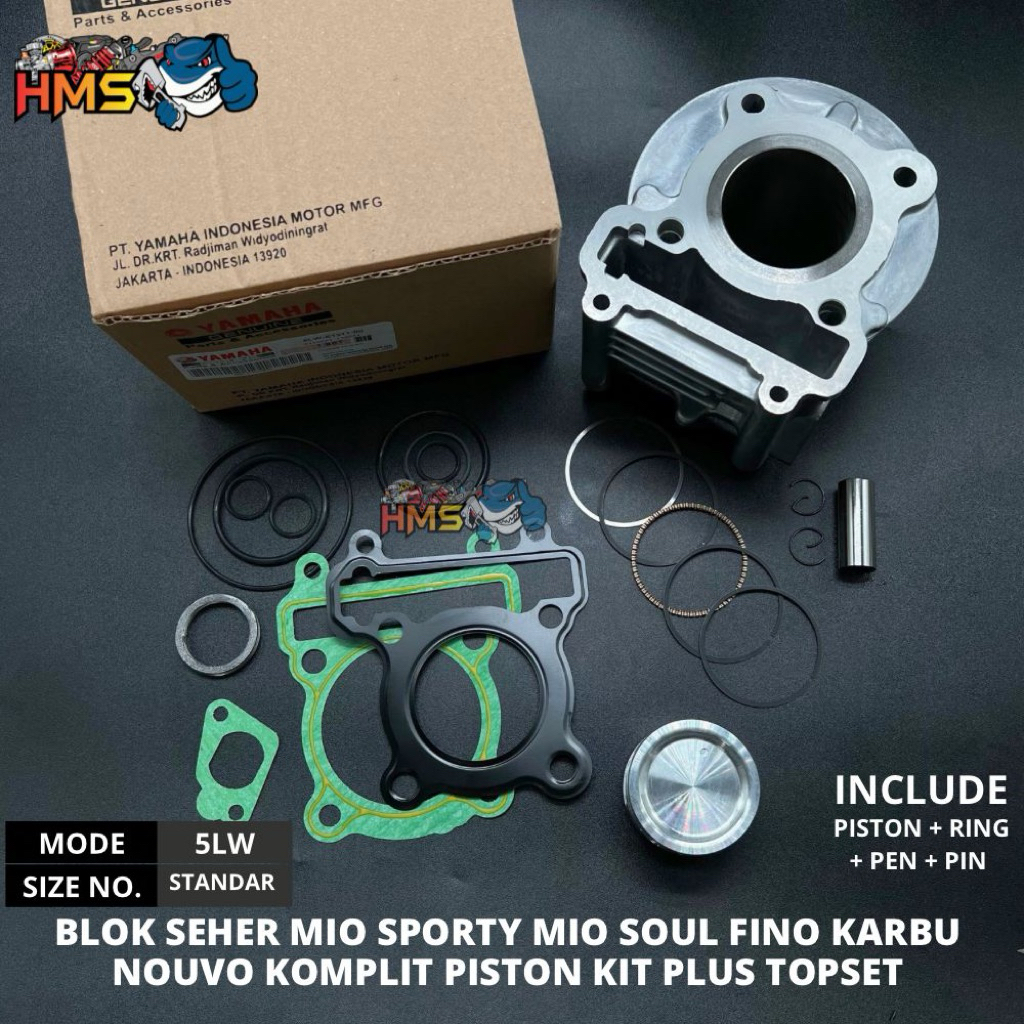 Jual BLOK BLOCK SEHER KOMPLIT MIO SPORTY MIO SOUL MIO LAMA YAMAHA 5LW ...