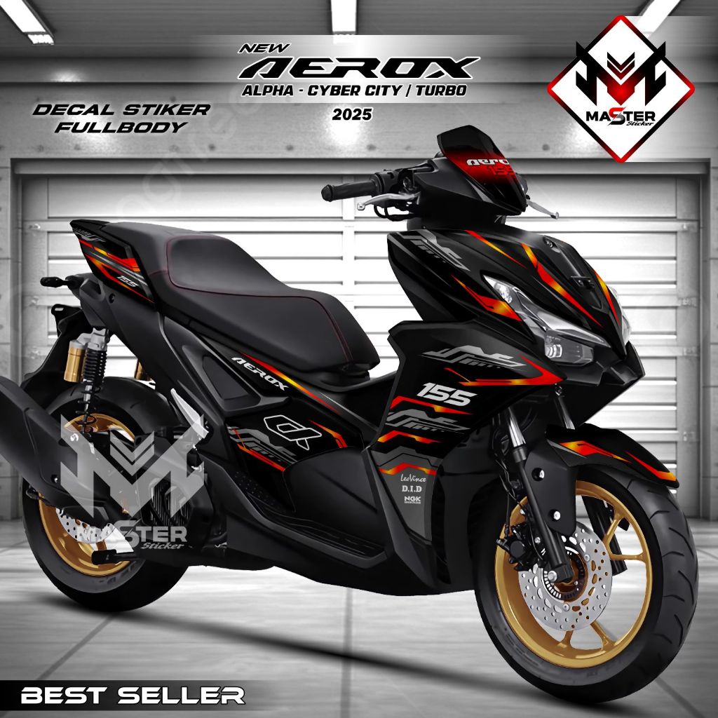 Jual (Terbaru) Decal Aerox Alpha 2025 Stiker Aerox Turbo Sticker Yamaha New Aerox Cyber City ...