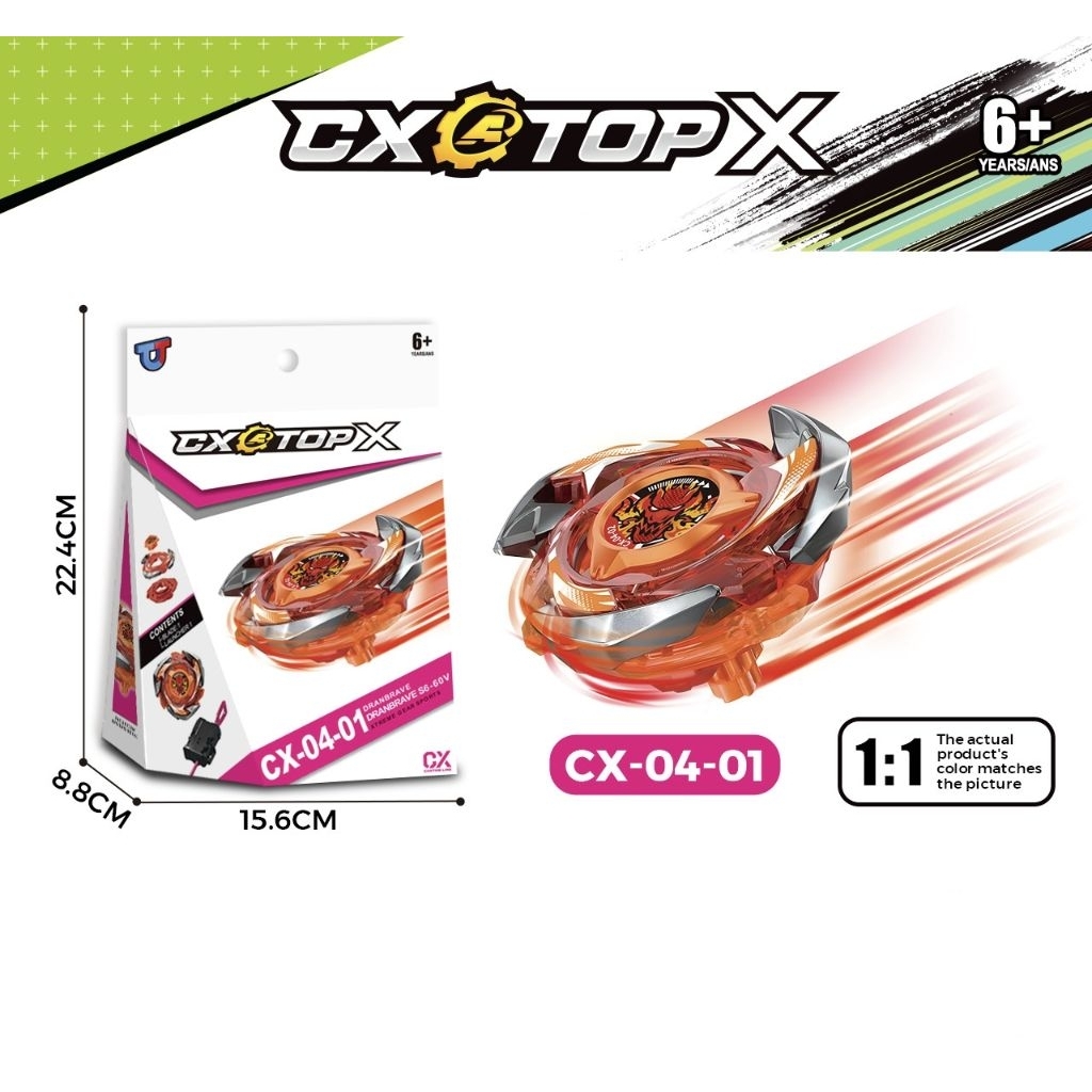 Jual CX04-01 Mainan Koleksi Anak Gasing X Dran Brave MERAH + Launcher Gangsing X Putar (SPESIAL ...