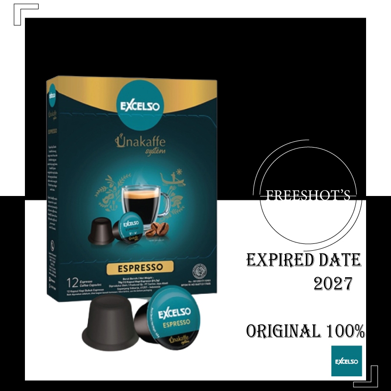 Jual Excelso Capsule Unakaffe Kopi Kapsul Espresso Unakaffe System (1 ...