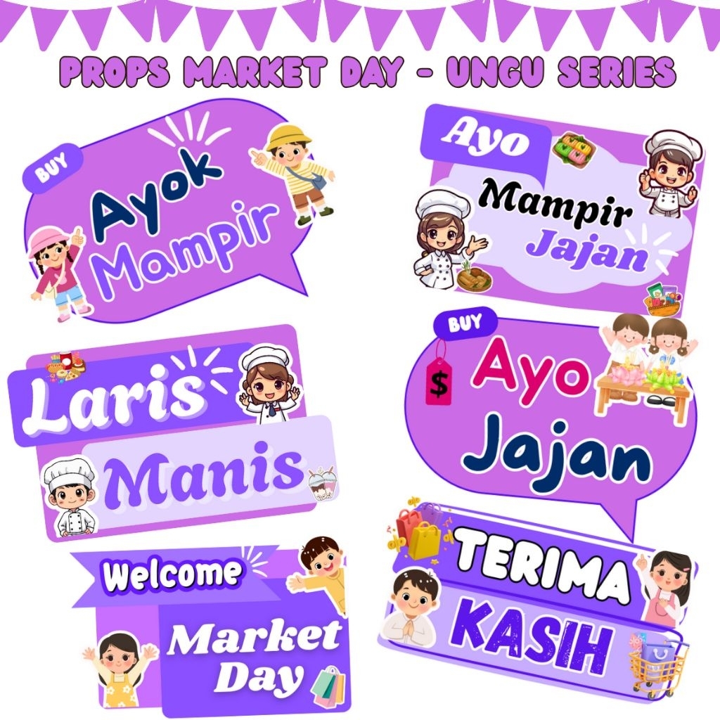 Jual UNGU SERIES - MARKET DAY PROPS PROPERTI FOTO ACC MARKET DAY ...