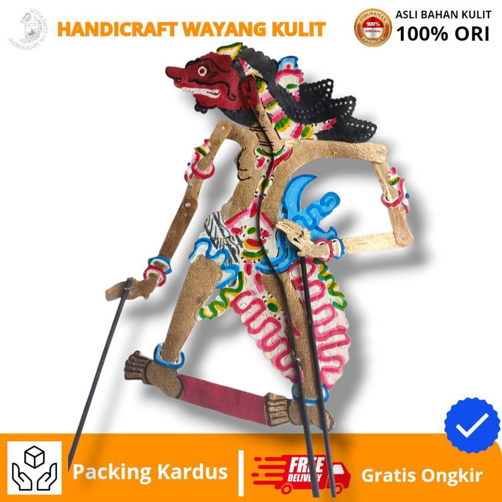 Jual wayang kulit sapi asli Bursirawa Emas 45cm | Shopee Indonesia