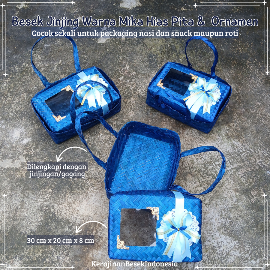 Jual Besek jinjing 30cm x 20cm dan 30cm x 15cm MPS warna BONUS PITA ...