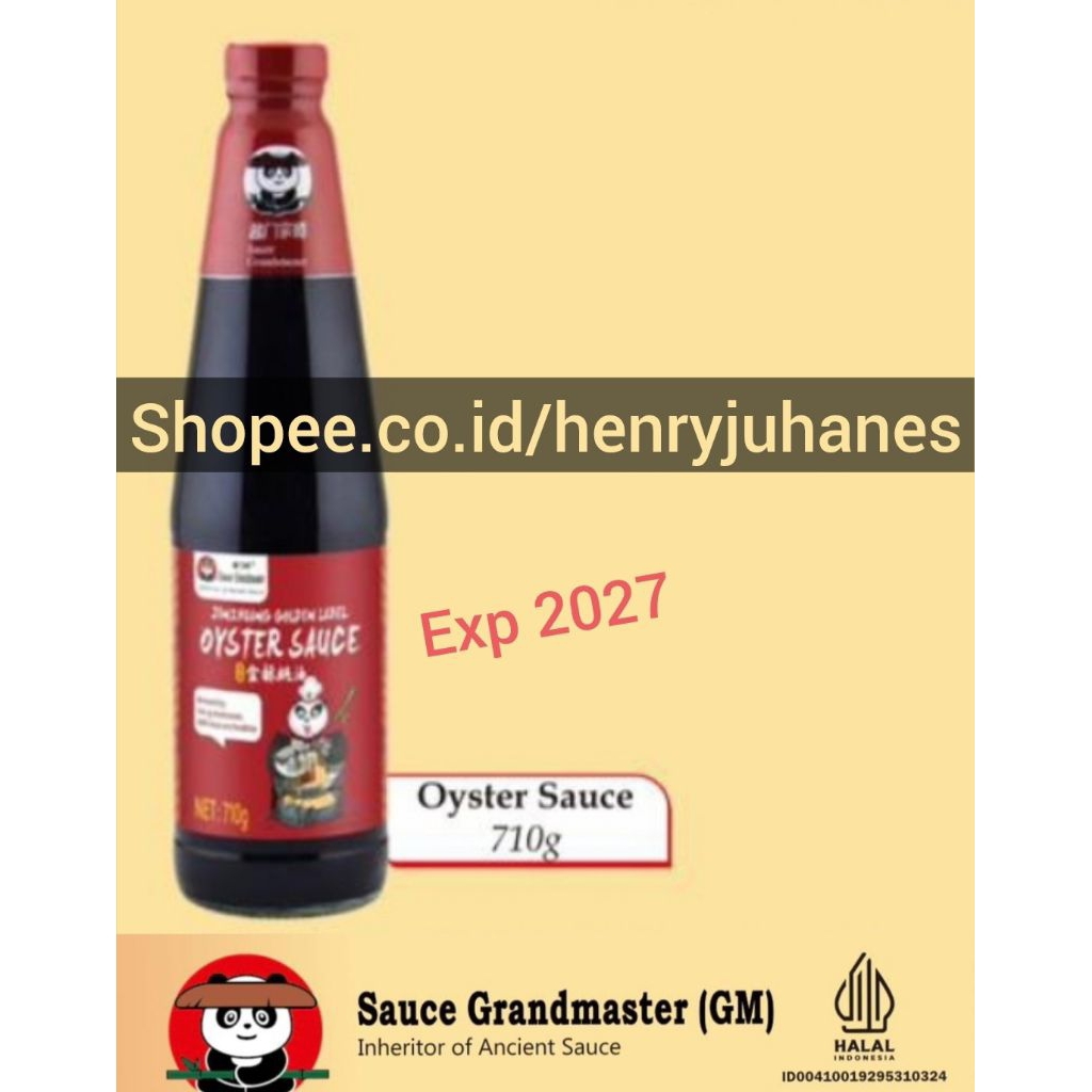 Jual 710 gram ( Besar) saos tiram / oyster sauce / hau iu golden panda ...