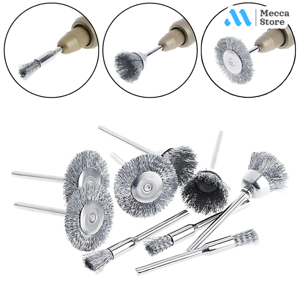 Jual Sikat Kawat Bor Listrik Wire Grinder Brush Polishing 9 PCS ...