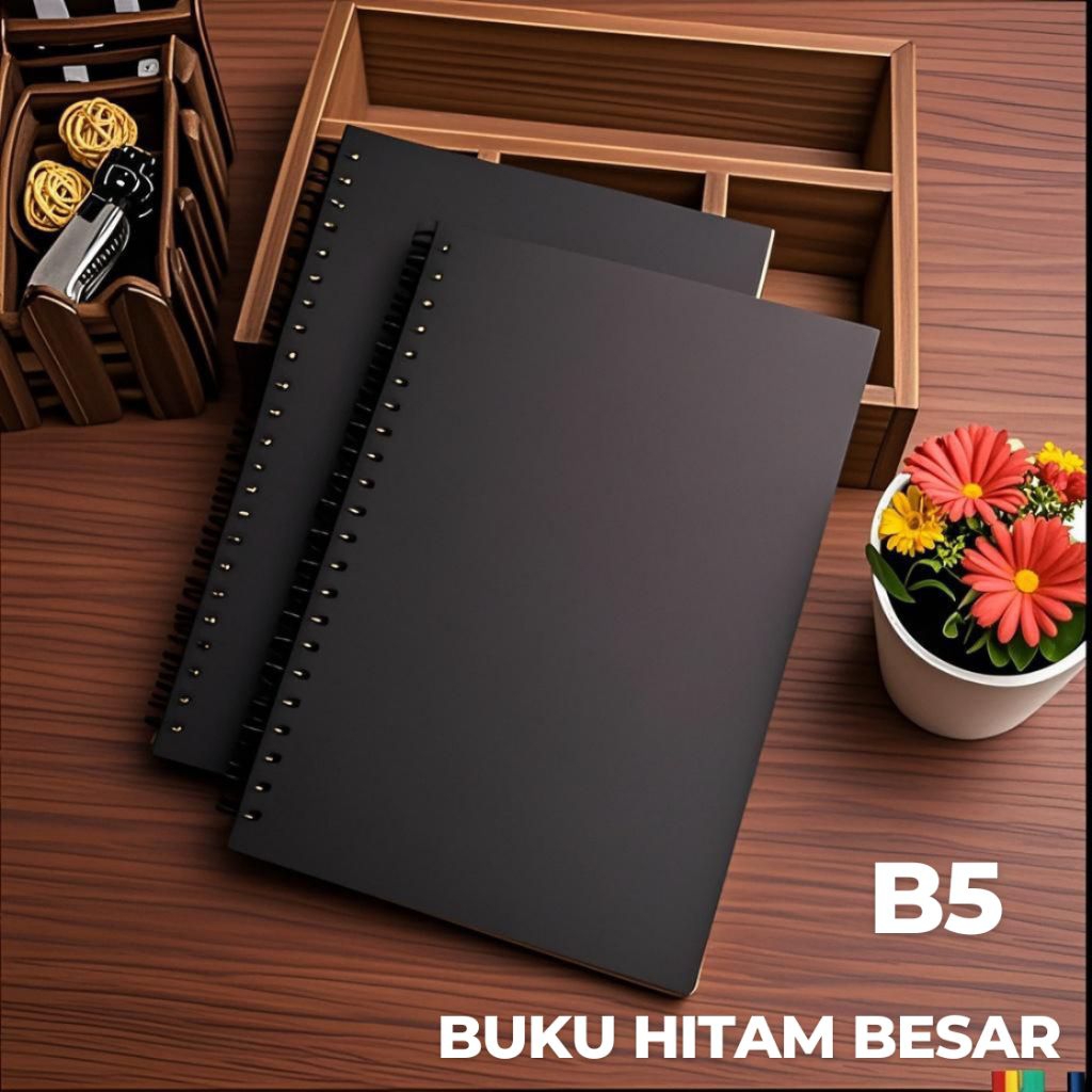 Jual Buku Hitam Polos ukuran B5, Sketchbook hitam Buku Seketsa Hitam ...